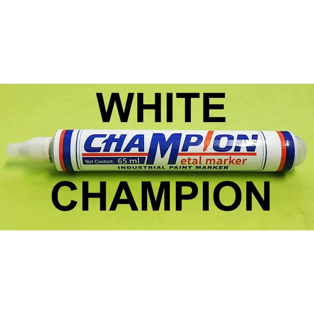 ORIGINAL CHAMPION METAL MARKER WHITE COLOR 65ML INDUSTRIAL PAINT MARKER
