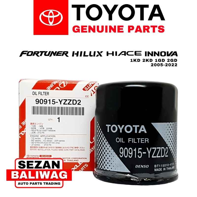 ORIGINAL TOYOTA OIL FILTER FORTUNER HIACE HILUX INNOVA 2002-2018 90915 ...