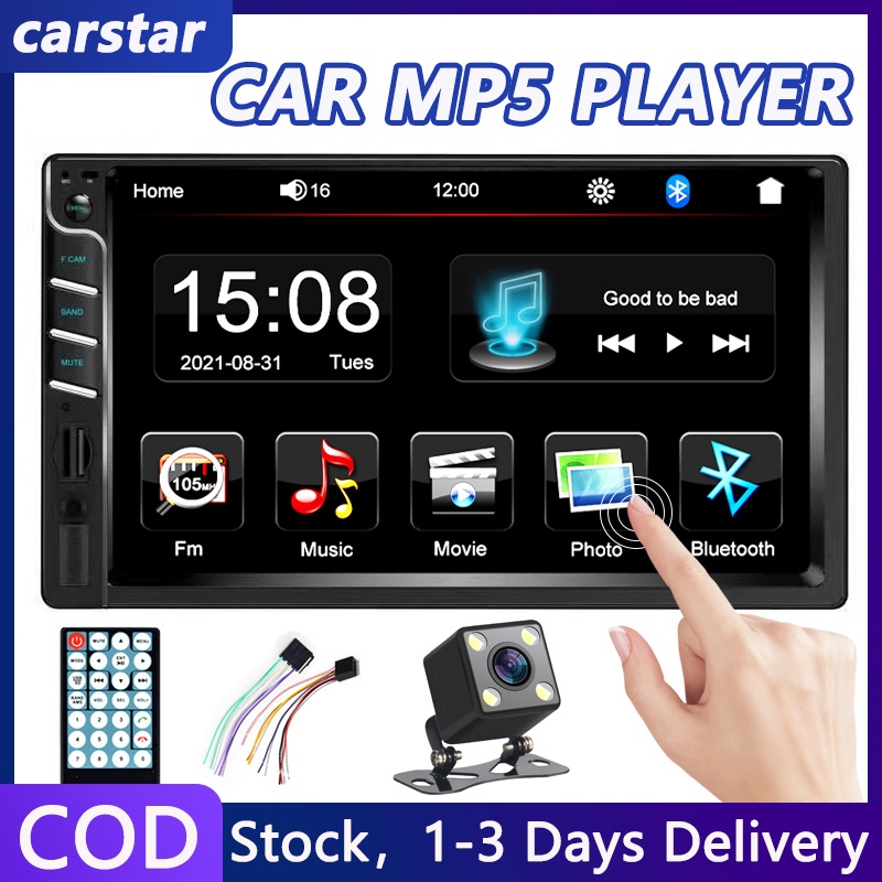 7033 Car MP5 Player 2 Din 7 Inch Touch Screen Car Stereo Bluetooth Car ...