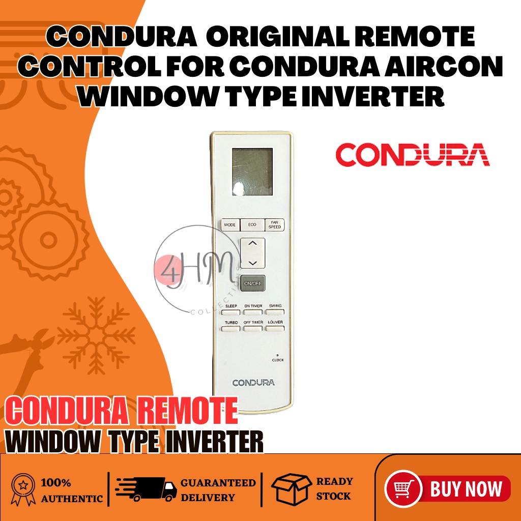 4HMC CONDURA [ORIGINAL] REMOTE CONTROL FOR CONDURA AIRCON WINDOW TYPE ...