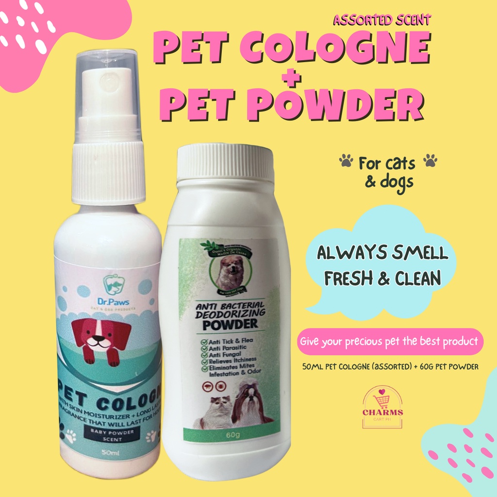 Pet Cologne & Pet Powder w/ Moisturizer Long-Lasting Fragrance Anti ...
