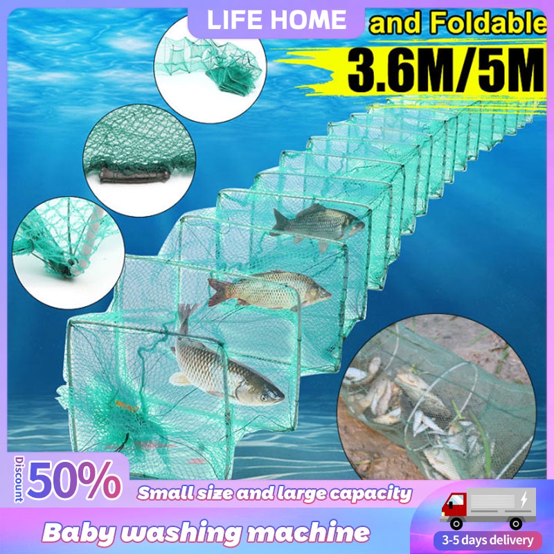 Folding Umbrella Fish Net Shrimp Cage Crab Trap Cast Fishing Tool ...