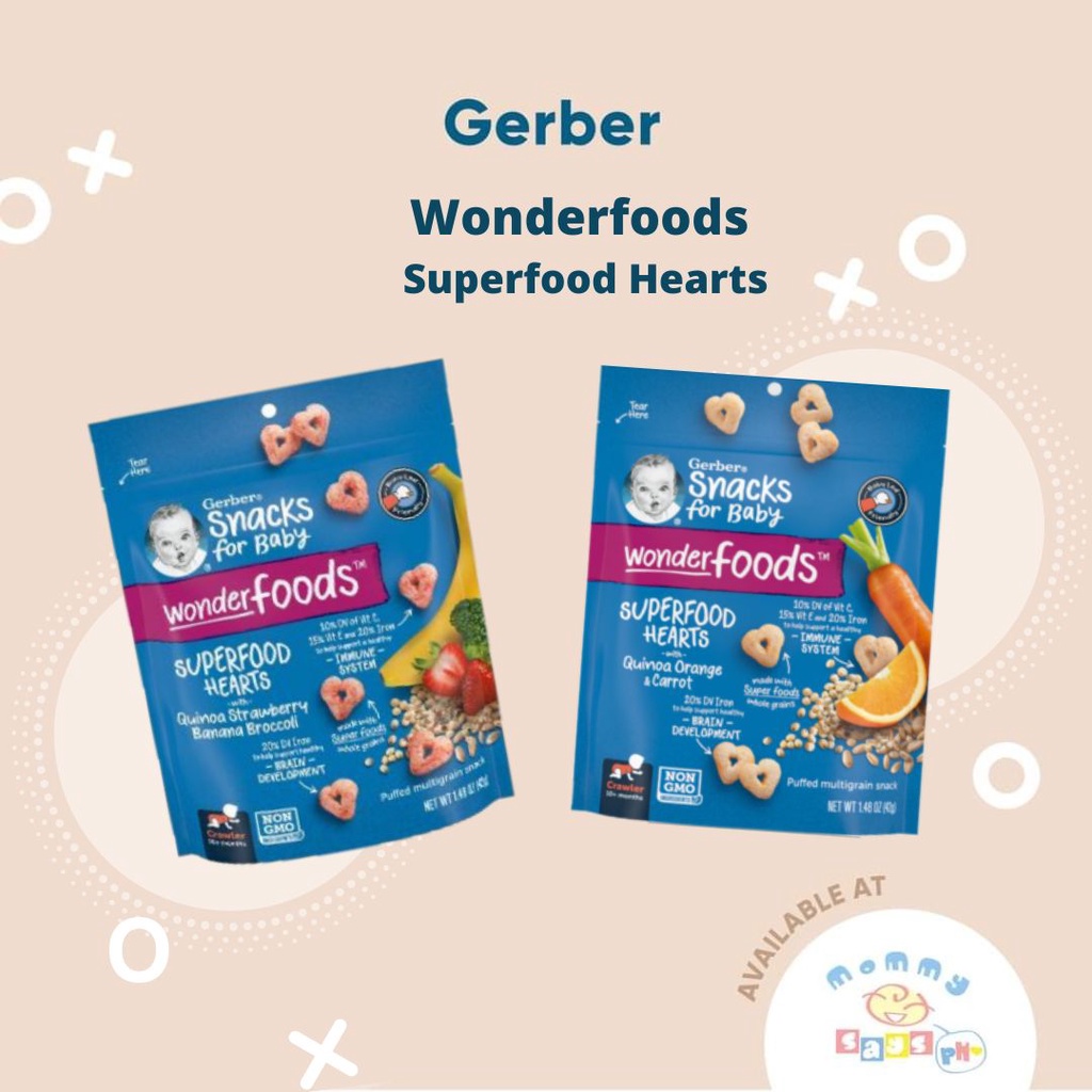 Gerber Wonder Foods Super Food Hearts Quinoa | Shopee Philippines