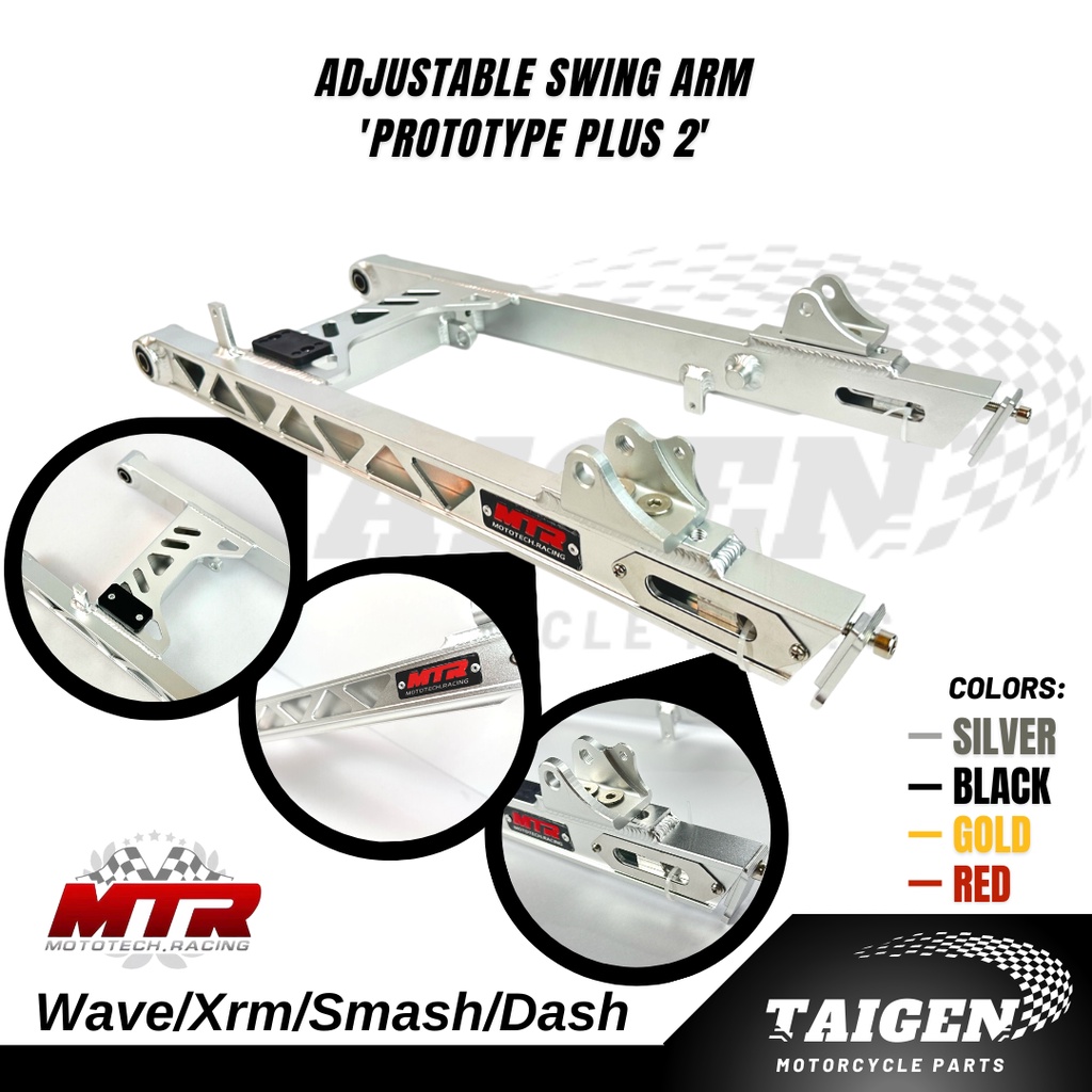 MTR Adjustable Prototype Plus 2 Swing Arm ( Wave Xrm Smash Dash RS125 ...