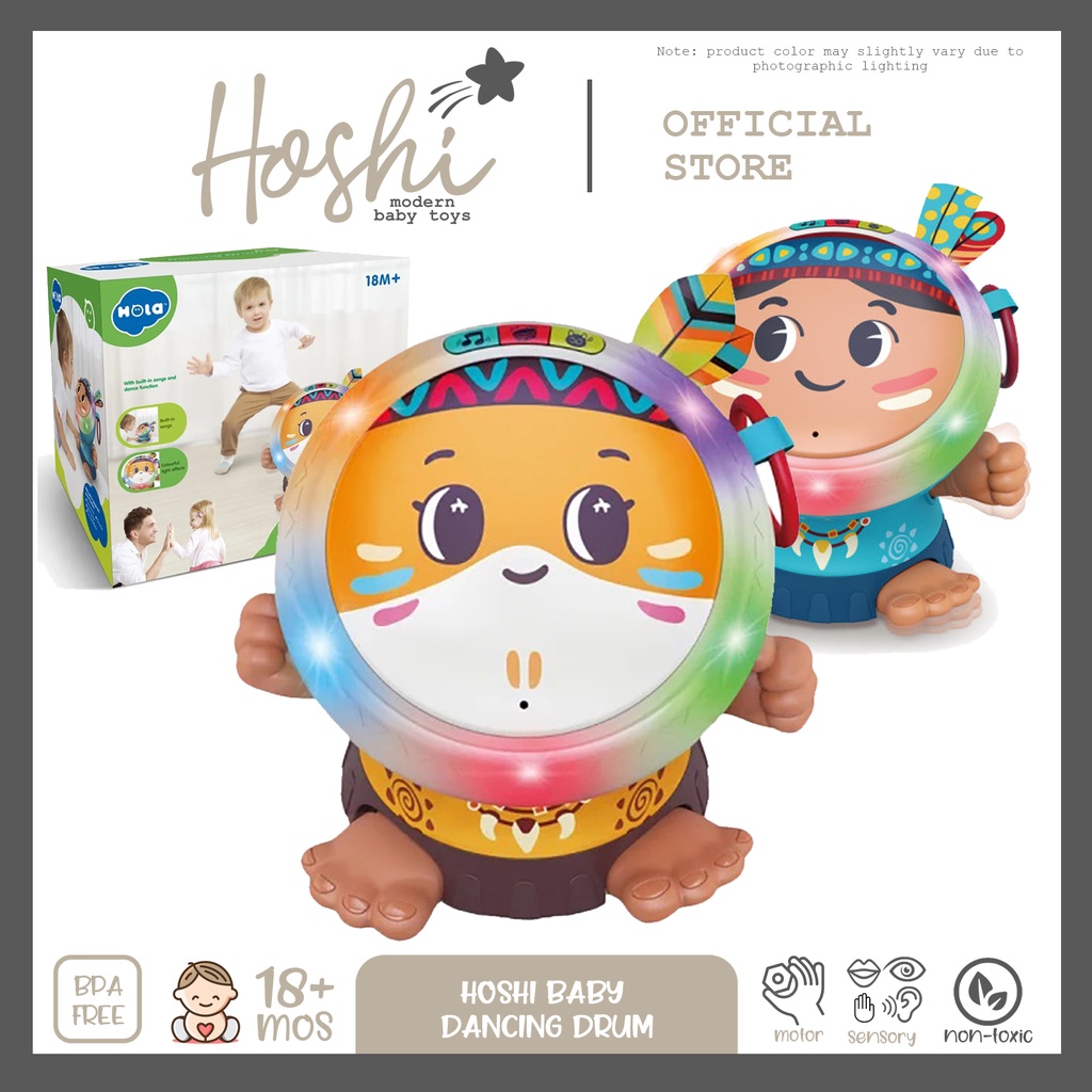 Hoshi Baby Tribal Dancing Drum, Educational Interactive Musical Toy for ...