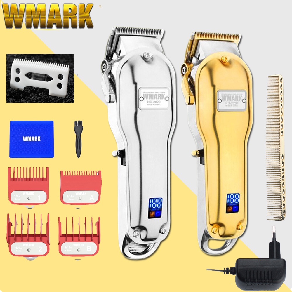 Wmark Wireless Hair Clipper Electric Metal Hair Clipper with Lcd ...