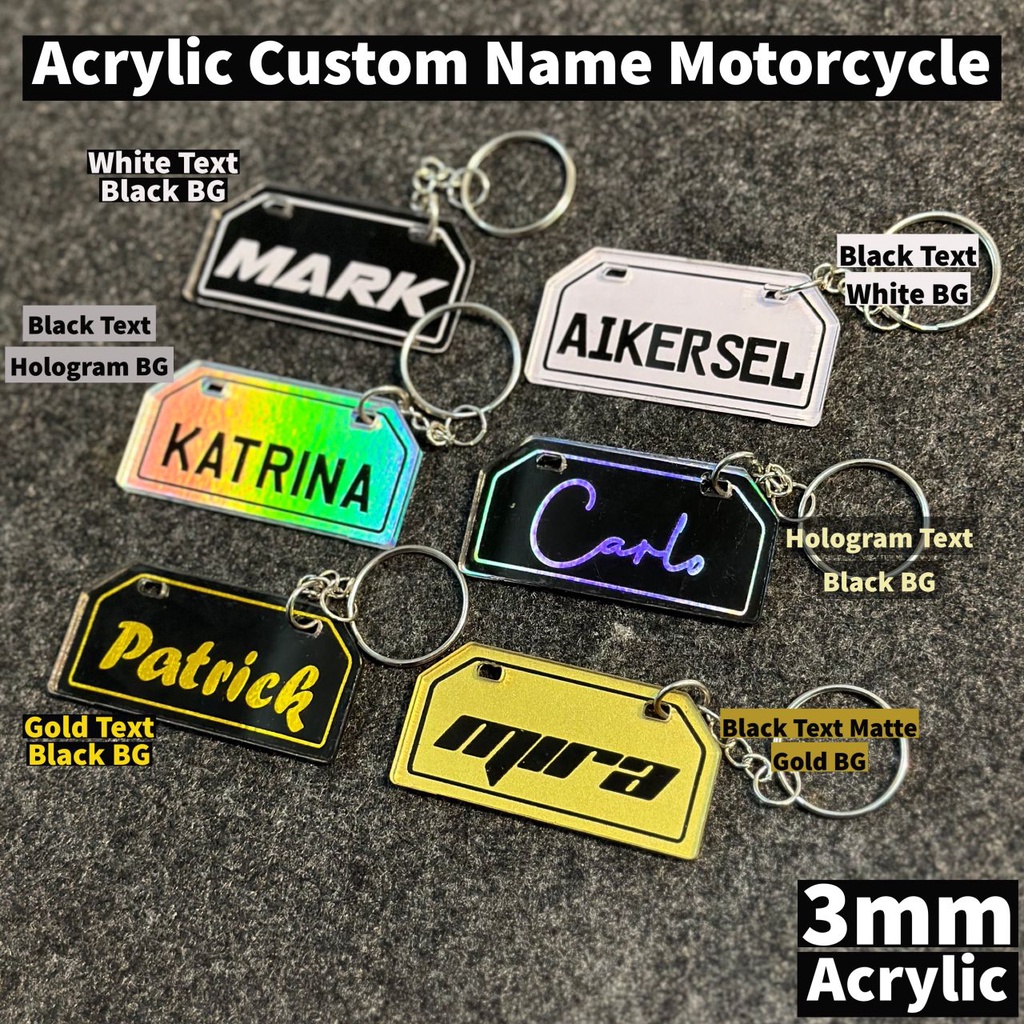 Custom Mini Plate Keychain PRINTED(Not Cut-out) | Shopee Philippines