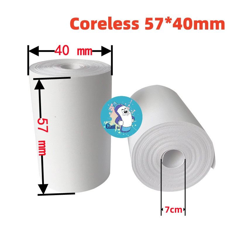10 roll 57x40mm handheld Receipt Paper Roll for Mobile POS 58mm ...