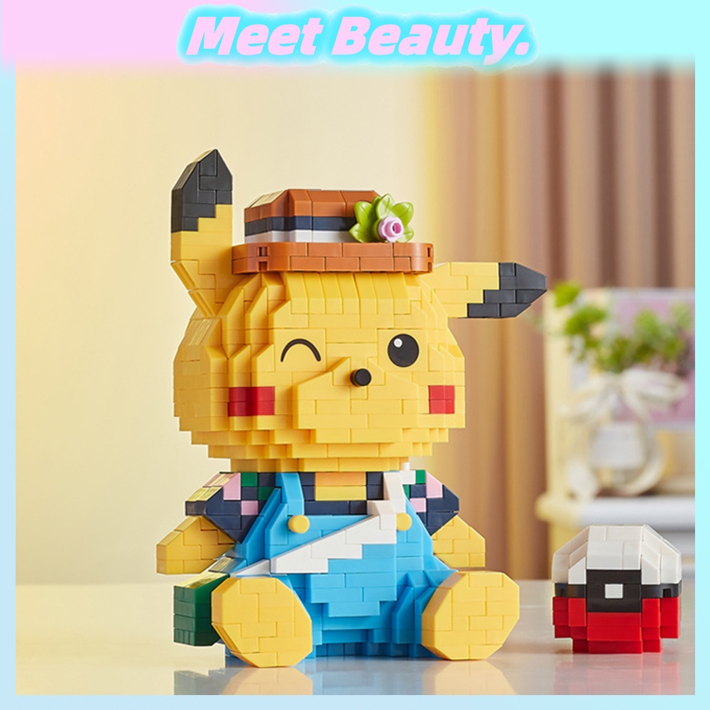 Lego Pikachu Micro Diamond Building Block Toys Cartoon Doll Ornaments ...