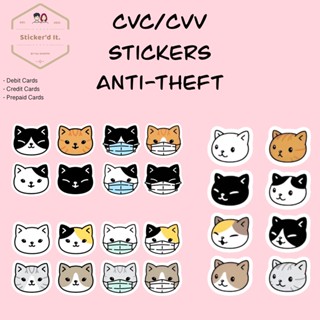 Cat Edition - Cute CVV/ CVC Stickers (Anti-Theft Stickers for ATM and ...