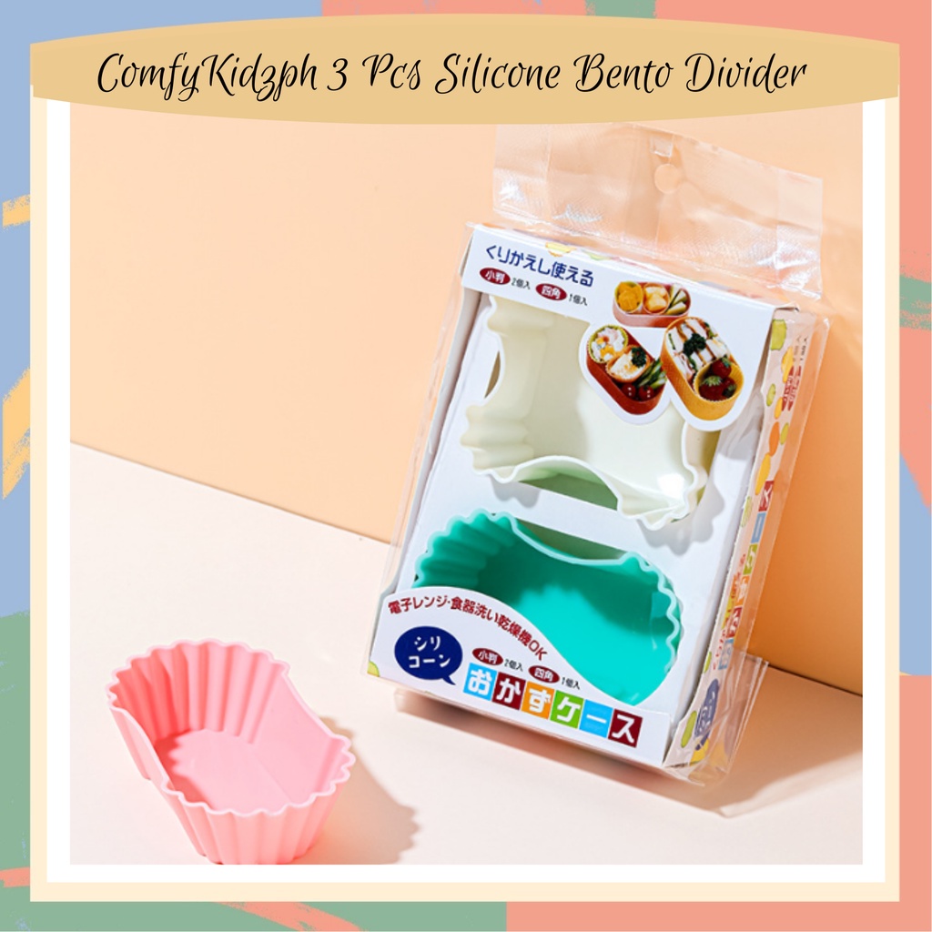 ComfyKidzph 3 Pcs Silicone Bento Liner Divider | Shopee Philippines