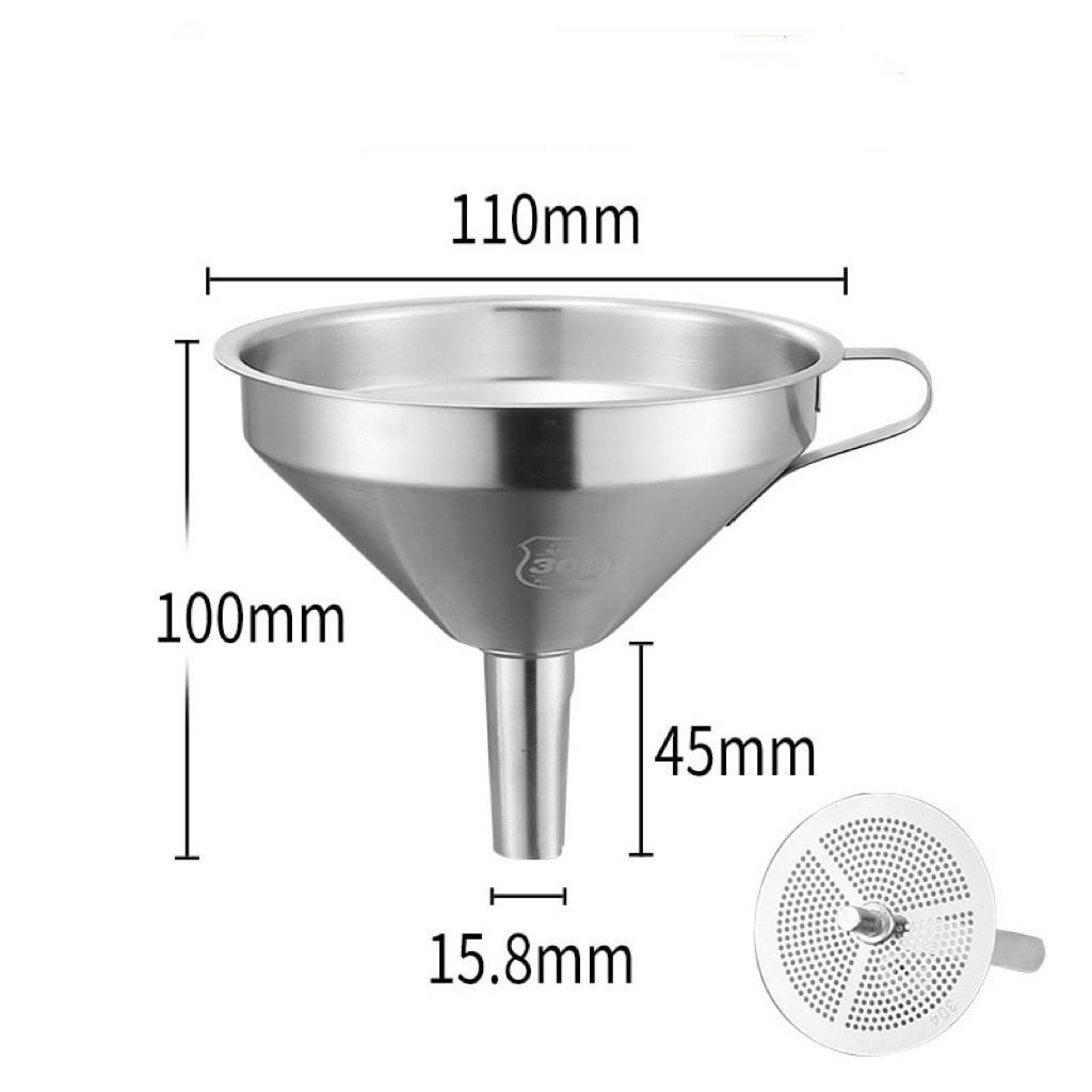 304 Stainless Steel Funnel Stainless Steel Funnel Funnel Oil Leakage Filter Mini Funnel Small ...