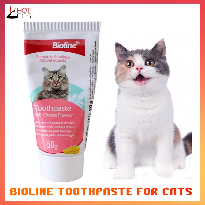 Bioline Toothpaste with Cheese Flavor 50g for Cats (Toothpaste Only ...