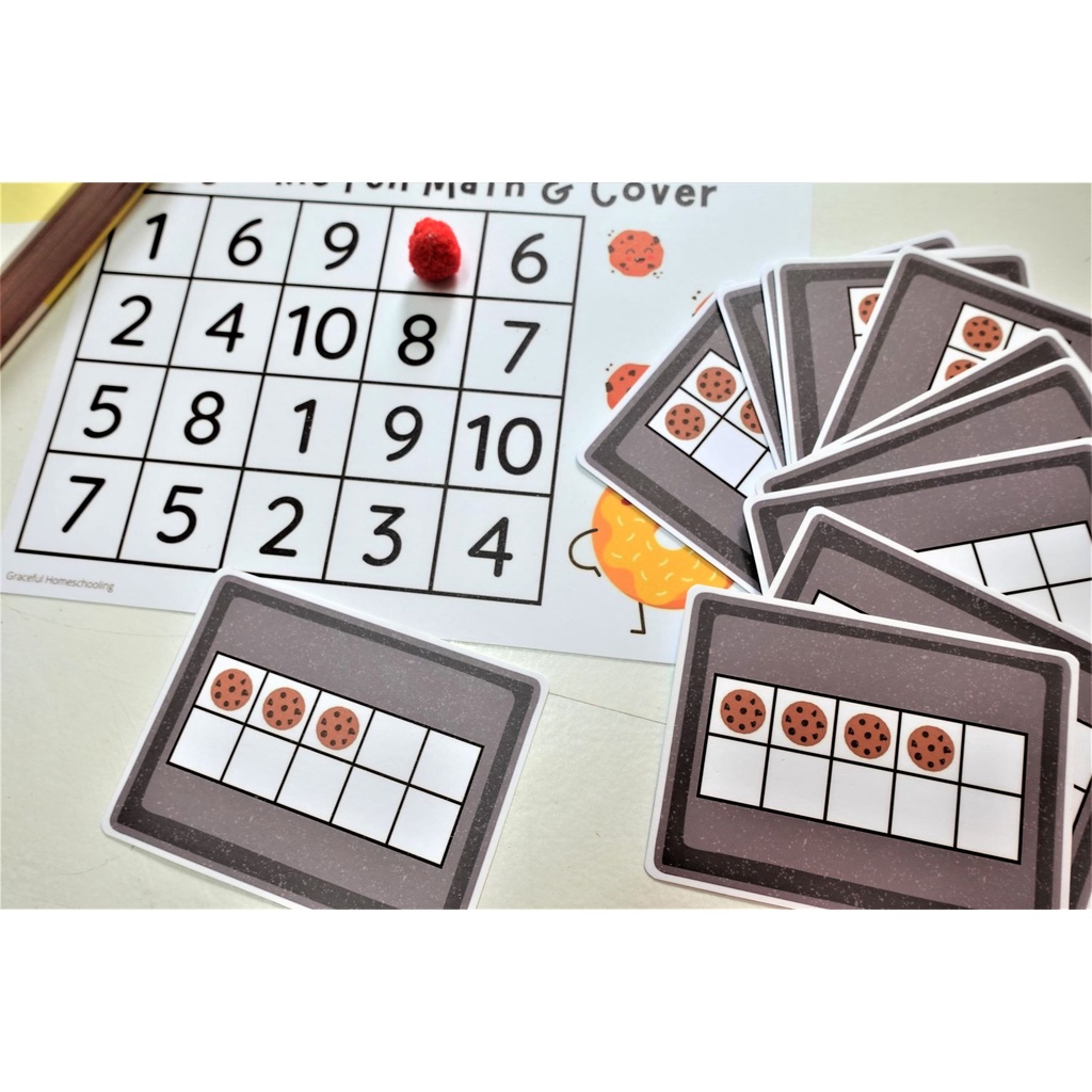 Counting Mat for Preschool, Counting Game, Math Flashcards for ...