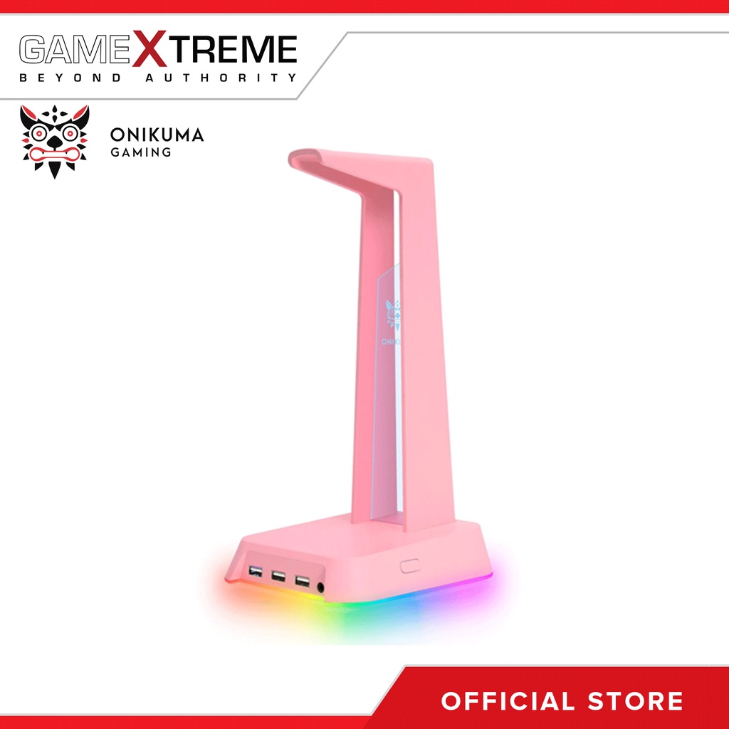 Onikuma ST-2 RGB Headphone Stand With USB Hub Pink | Shopee Philippines