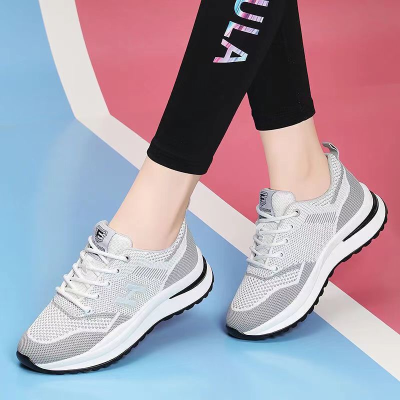 Sapatos soft sole casual non-slip shoes breathable running women's ...