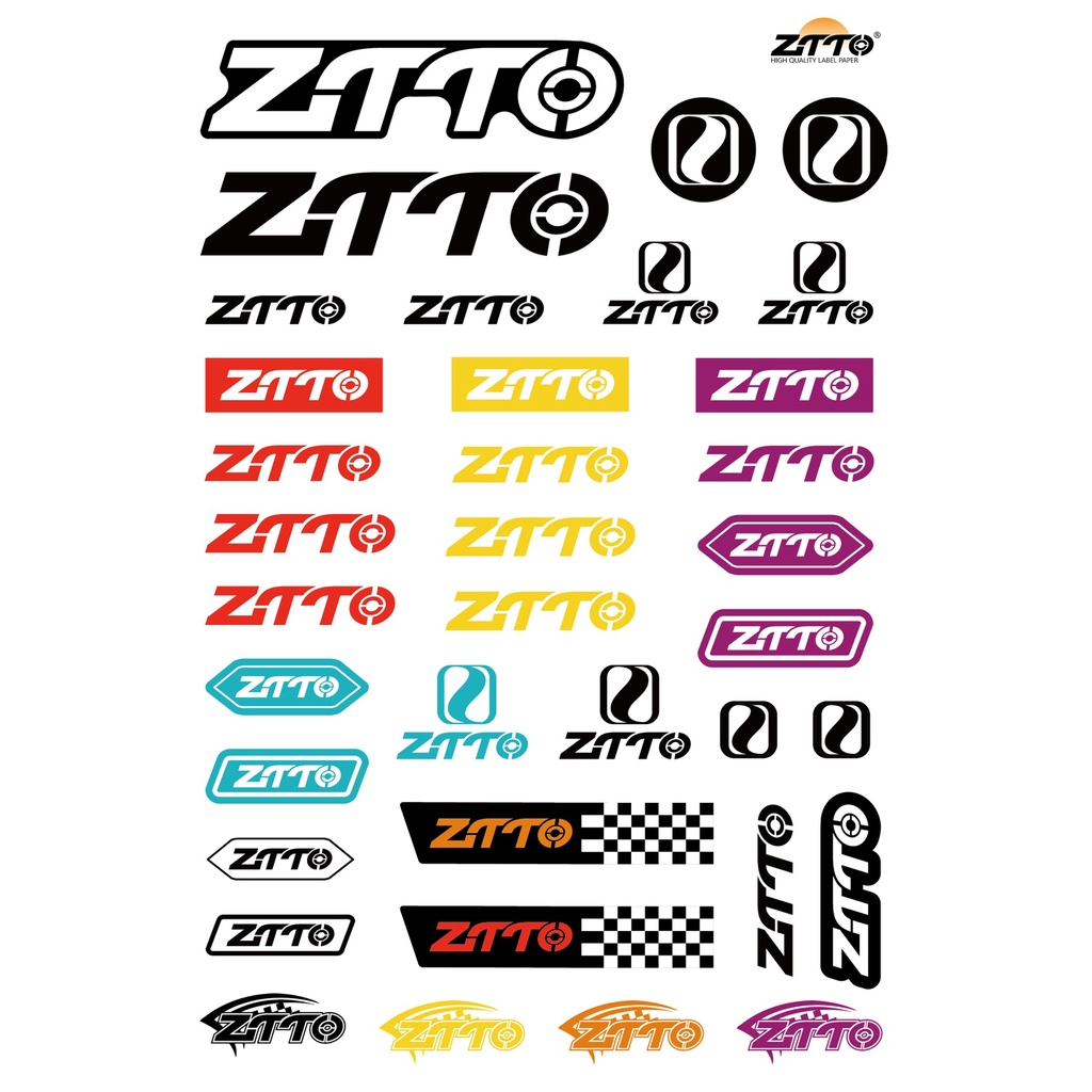 ZTTO 36PCS Sticker Set MTB Road Bike Sticker High Quality Label Paper ...