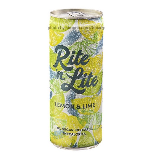 Rite N Lite Lemon & Lime Sugarfree No Sugar No Carbs No Calories Carbonated Drinks 250ml KECORP ...