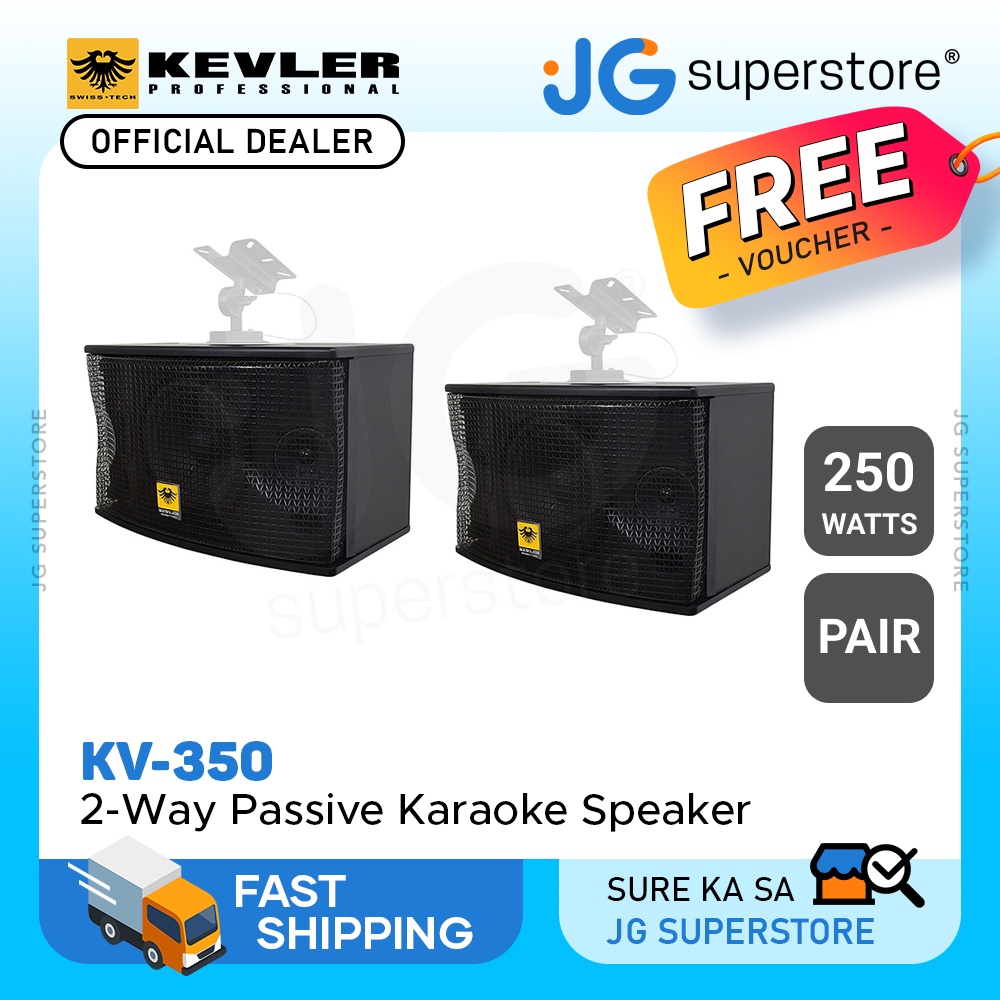 KEVLER KV-350 8" 250W Karaoke Speaker System with Ceiling and Pole ...