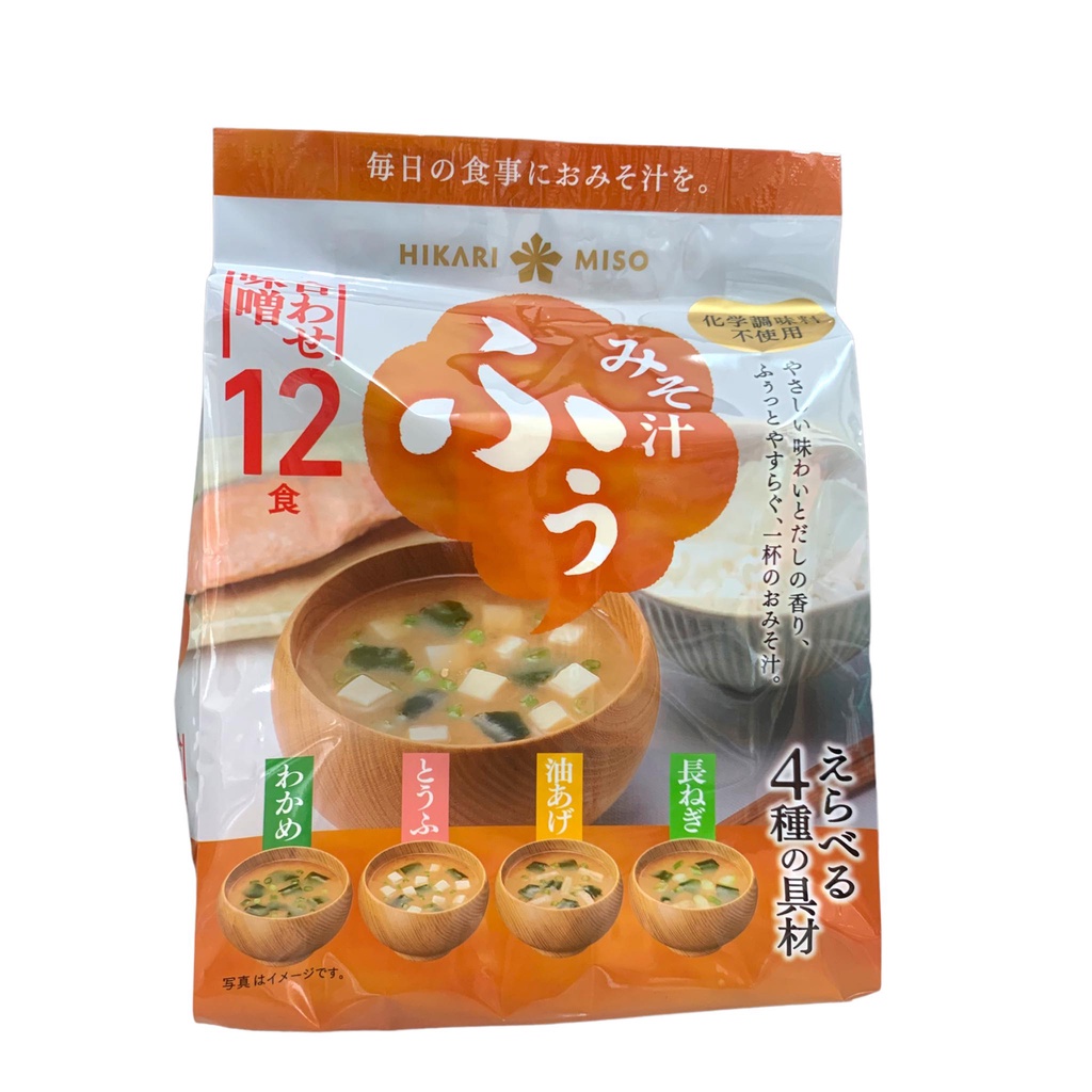 CMH Japan Marukome otoku-yo-Tei No Aji Misoshijiru Instant Miso Soup 4 flavors (12 packs ...