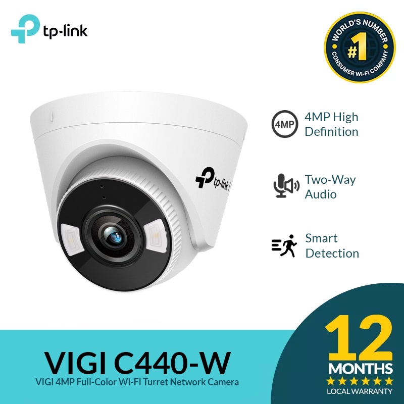 Tp-Link Vigi C440-W 4mm 4mp Full-Color Wifi Turret Network Camera ...