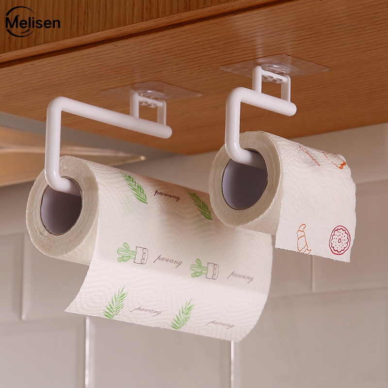 Wall Mounted Towel Storage Rack Tissue Hanger Plastic Paper Roll Holder ...