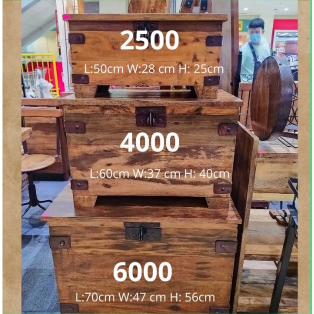 Solid Wood Baul Storage/ Center Table | Shopee Philippines