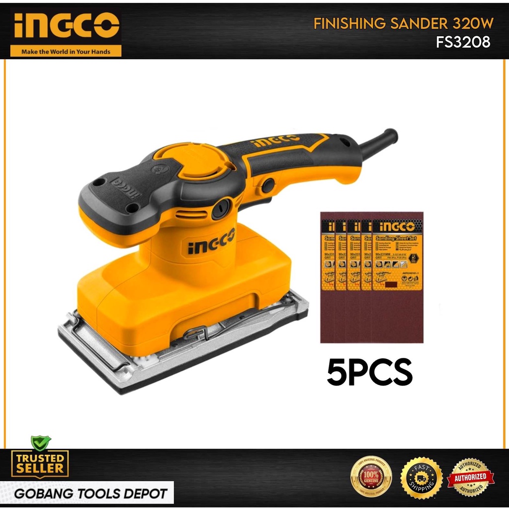INGCO Finishing sander 320W (FS3208) | Shopee Philippines