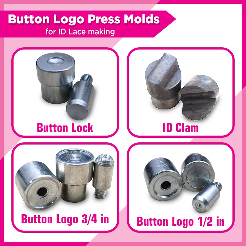 ID Lace Making Mold / Dies || Button Logo Mold, Button Lock Remache ...