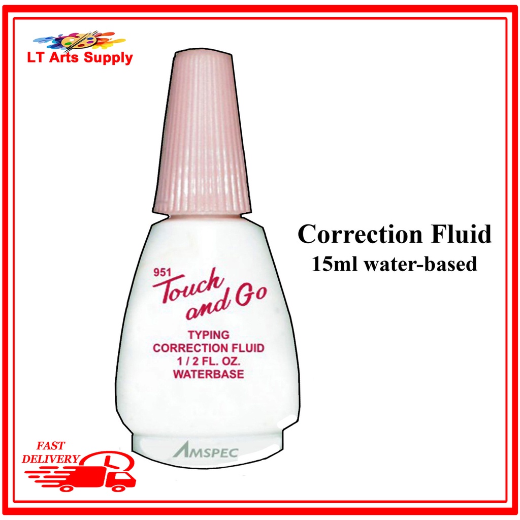 Touch and go correction fluid / Liquid eraser 15ml water-based | Shopee ...