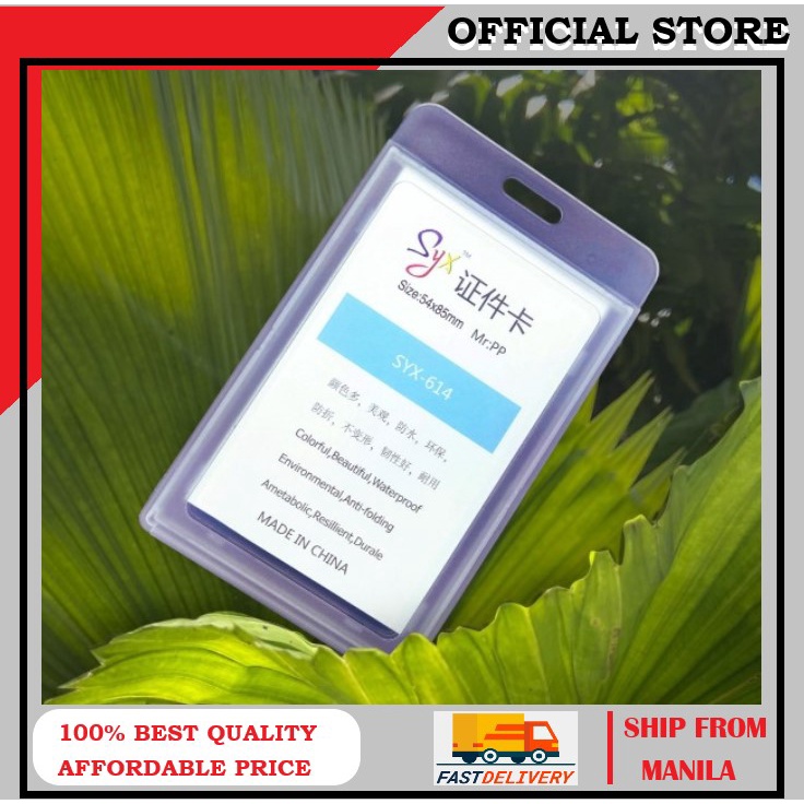 #614 WATERPROOF Double Colorful Plastic ID Card Work Permit Case Holder ...