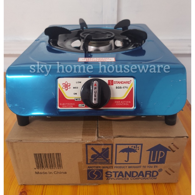 STANDARD SINGLE BURNER GAS STOVE SLIM TYPE STAINLESS BURNER SGS-171i ...
