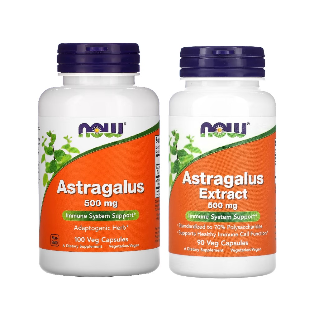 NOW Foods Astragalus 500 mg 100 Veg Capsule or Astragalus Extract 90 ...