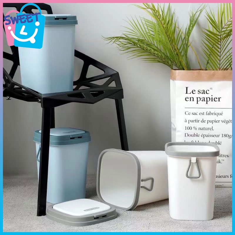 8/10/13/15L Creative pressure ring trash can Large trash bin kitchen ...