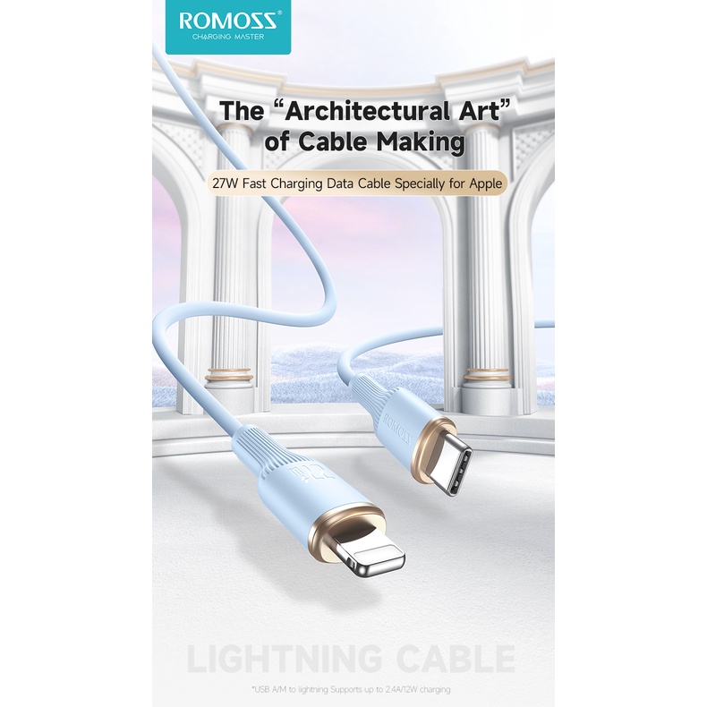 Romoss CB1224 1.2M 2.4A 12W USB to Ligh t ning Cable Fast Charging ...