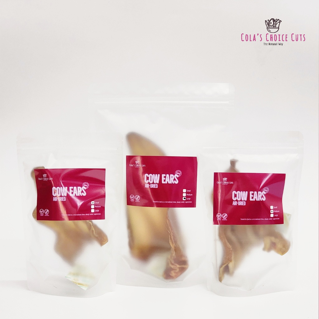 All Natural Air Dried Cow Ear Healthy Pet Treats for Dogs and Cats by ...
