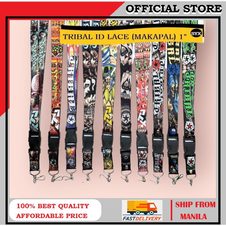 TRIBAL ID LACE LANYARD NECK STRAP ID LACE MAKAPAL (1 INCH) | Shopee ...
