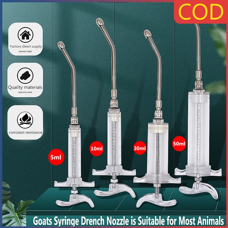 10/20/30/50/100ml heavy duty syringe + oral drencher/feeding tube dog ...