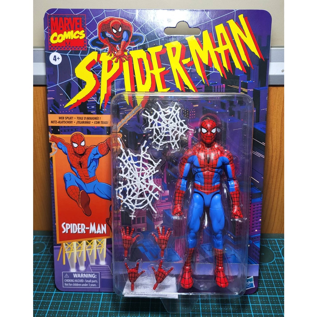 Marvel Legends Retro 6" Spider-Man (Spiderman Web Splat Anime Color ...