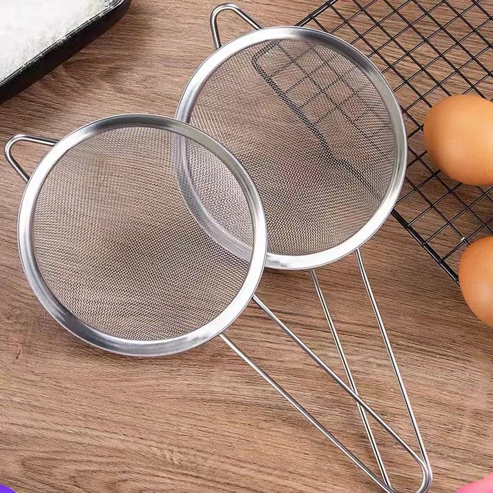 Stainless Strainer mesh 25cm Fine Mesh Oil Strainer Flour Colander ...