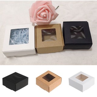 10pcs Mailer Box with Window Christmas Kraft paper Gift box DIY ...
