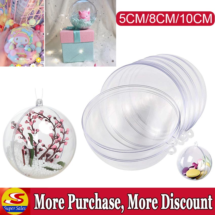 【SuperSales】Fillable Acrylic Hanging Ball DIY Christmas Tree Decor ...