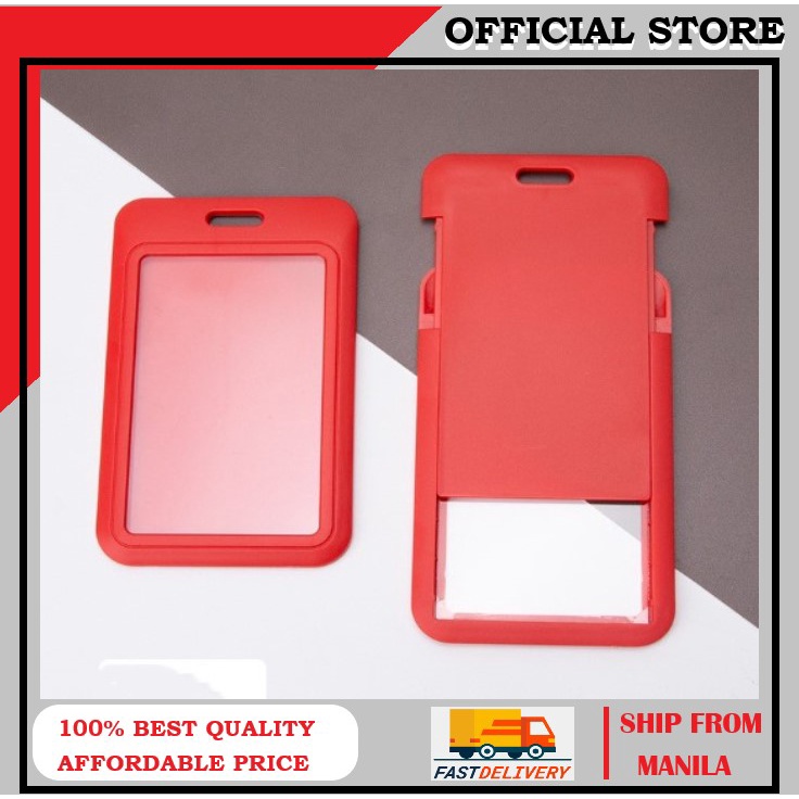 T-593V Solid Color Card Holder Name Tag Slide Design Student ID Card ...