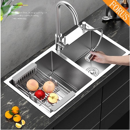 SUS304 kitchen sink double/single tub Scratch Proof Thicker Premium ...