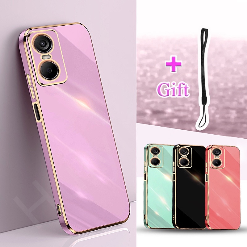 Plating Casing Tecno Pop 6 Pro BE8 BE8i Traight Edge Electroplated Gold ...