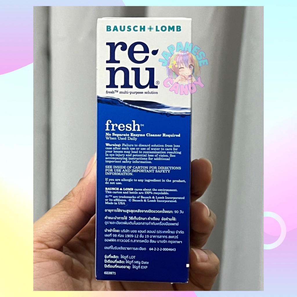 60 ML Bausch + Lomb Thailand Renu Fresh Multi-Purpose Solution (EXP: 07. 2024) | Shopee Philippines
