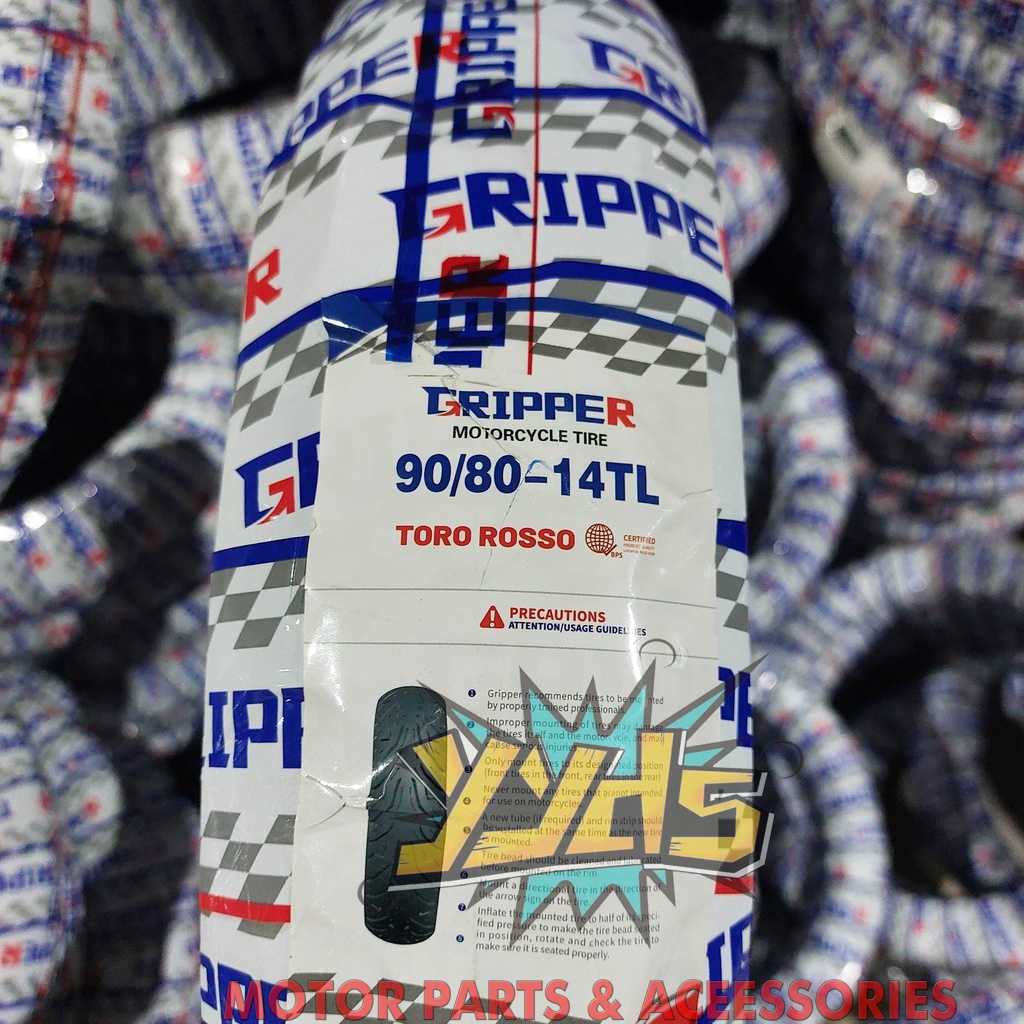 GRIPPER TORO ROSSO |TUBELESS TIRE| ORIGINAL MOTORCYCLE FREE SEALANT AND ...