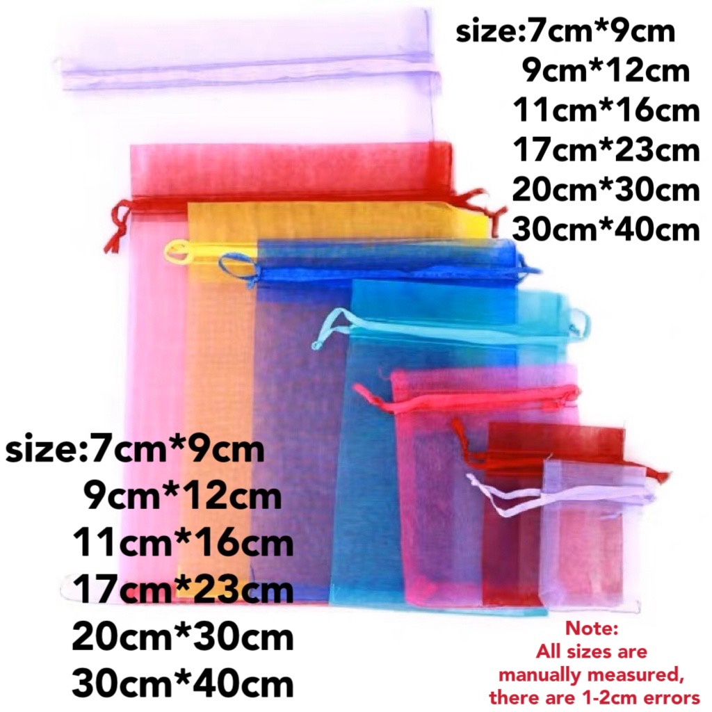 Bigger Size Organza Drawstring Gift Bag Pouch Wedding Gift Packaging ...