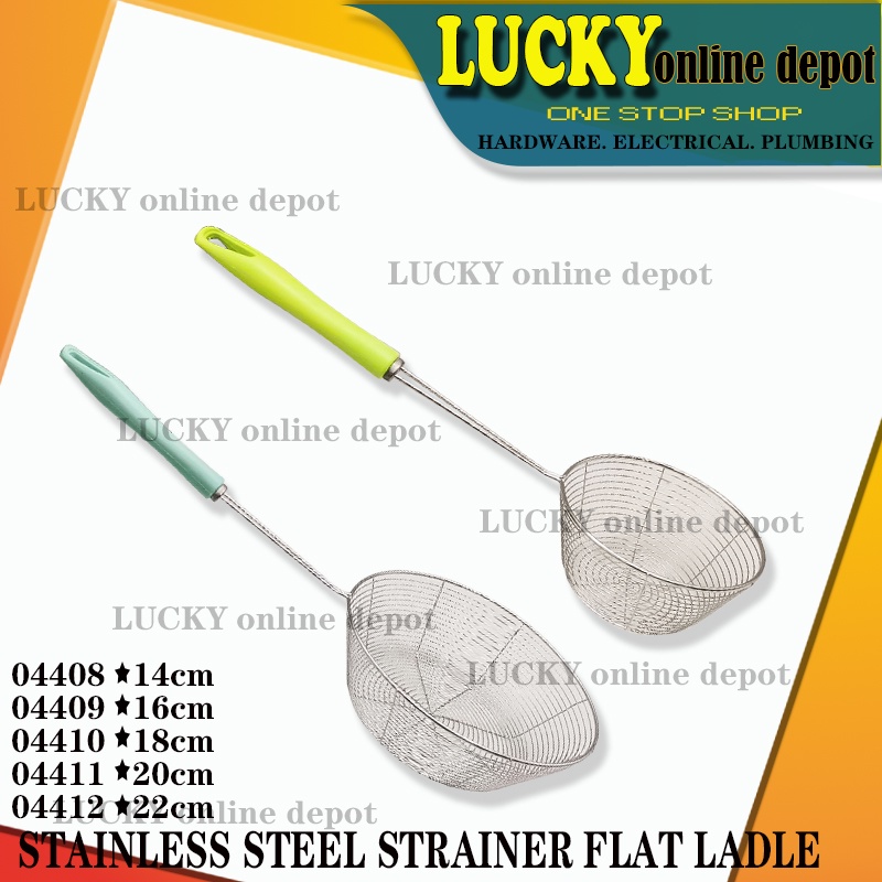 STAINLESS STEEL STRAINER LADLE FLAT | Shopee Philippines