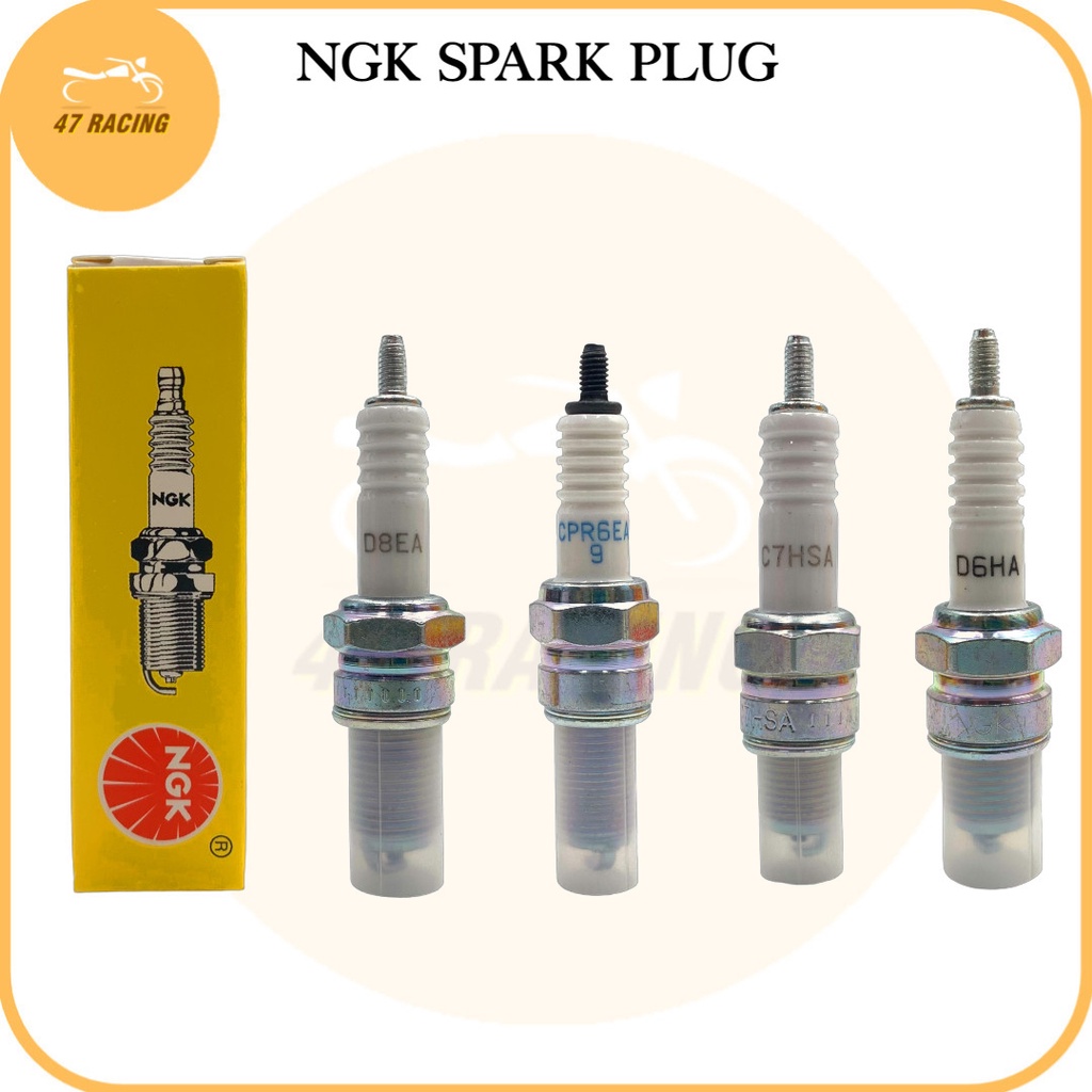 47Racing Motorcycle NGK Spark Plug D6HA/CPR6EA-9/C7HSA/D8EA Universal ...